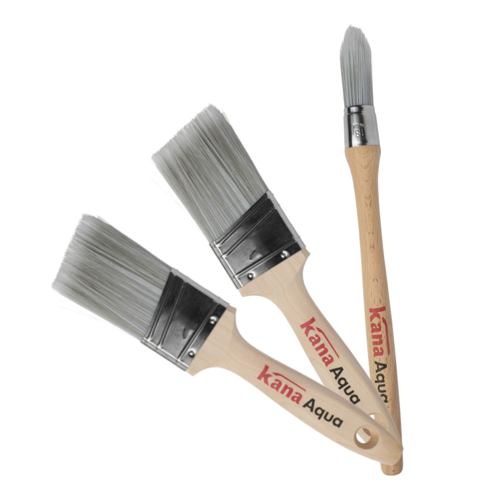 Kana Aqua Angled And Sash Brush Set