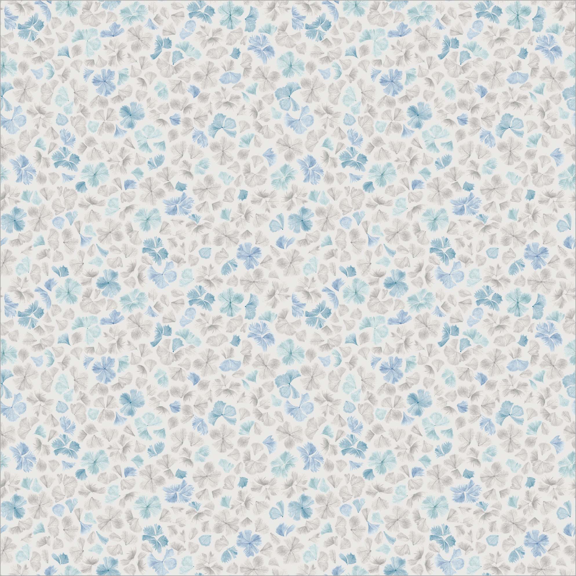 Paint & Paper Library Wallpaper Feather Flora Constantia Blue