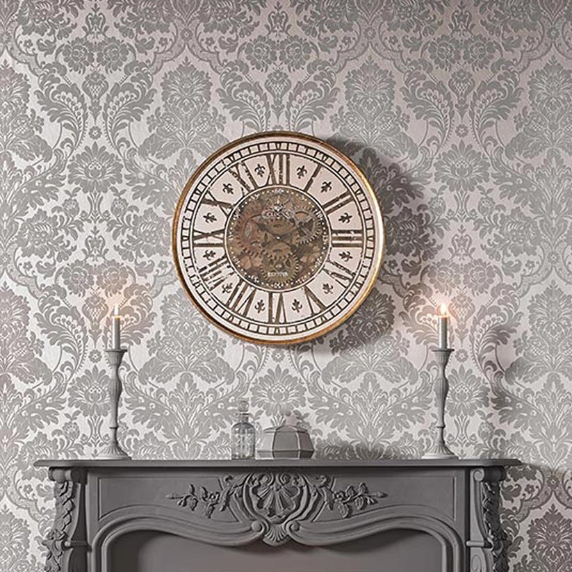 Graham & Brown Wallpaper Gothic Damask Noir 106585