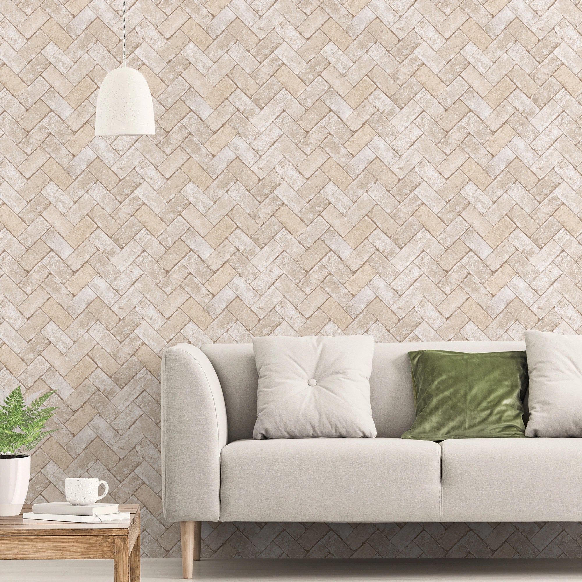 Galerie Wallpaper Herringbone Brick G45425