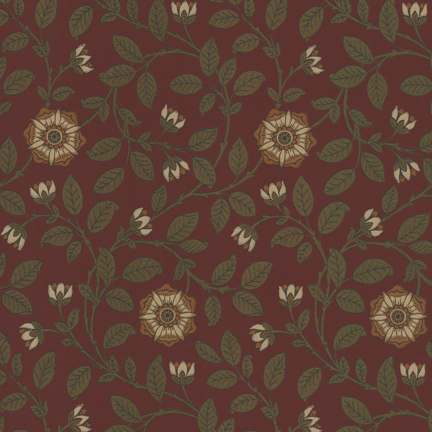 Little Greene Wallpaper Richmond Green Revival Red