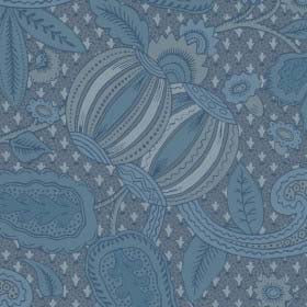 Little Greene Wallpaper Pomegranate Blue Scale